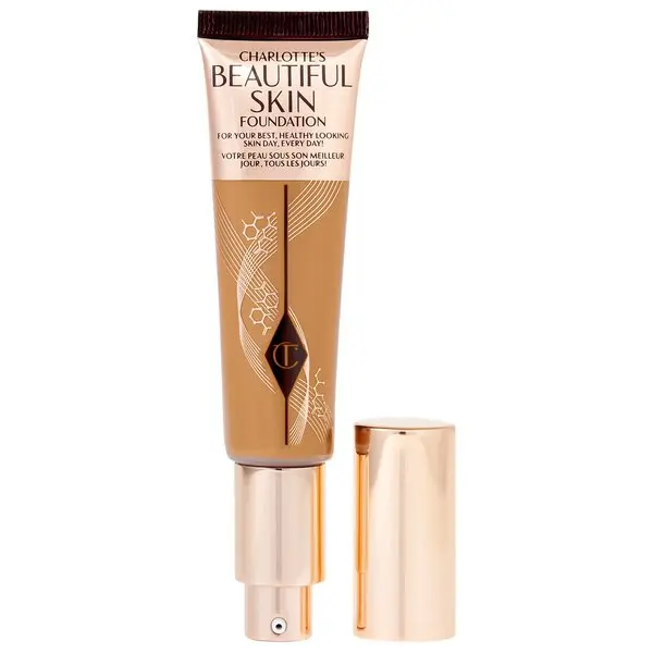 Charlotte Tilbury Fond De Teint Liquide Couvrance Moyenne Beautiful Skin Avec Acide Hyaluronique 10 Chaud - 10 Chaud